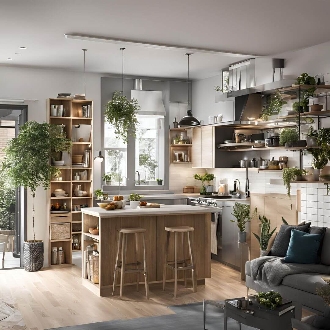 The Most Inspiring Small Kitchen and Living Room Combo Ideas - Maleesha P
