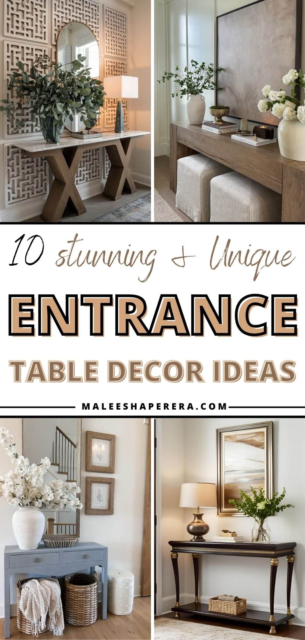 How to Style an Entryway Console Table - Maleesha P