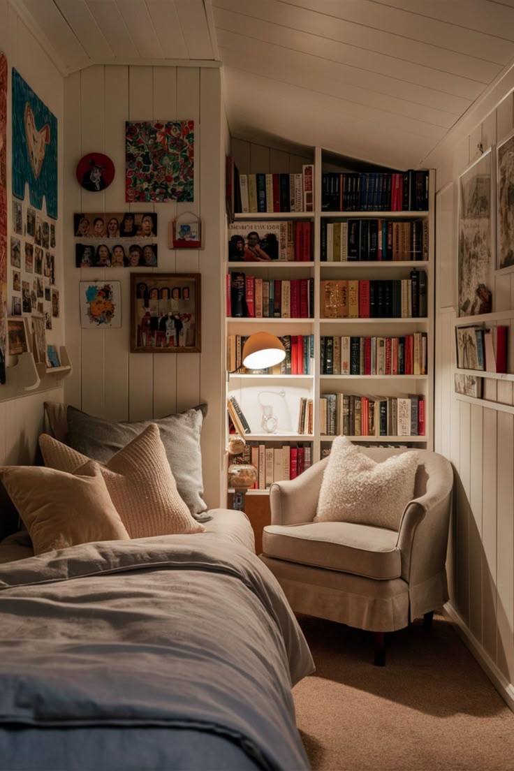 Irresistibly Charming Bedroom Library Ideas to Try Today - Maleesha P